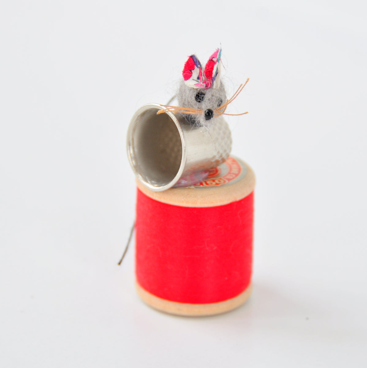 Cotton Reel Mouse - Mabel – Fiona Firth Textiles
